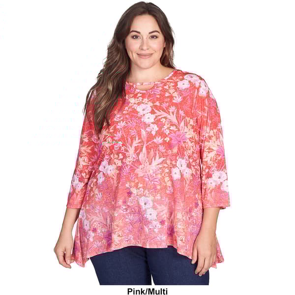 Plus Size Ruby Rd. Must Haves III Knit Garden Ombre Blouse - Boscov's