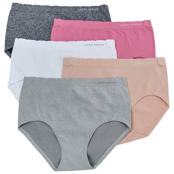 Womens Laura Ashley® 5pk. Seamless Brief Panties LS9443-5PKAU - Boscov's