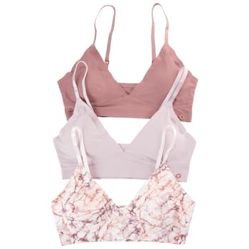 Womens Danskin 3pk. Brushed Micro Plunge Bralette DS2984-3PKX - Boscov's