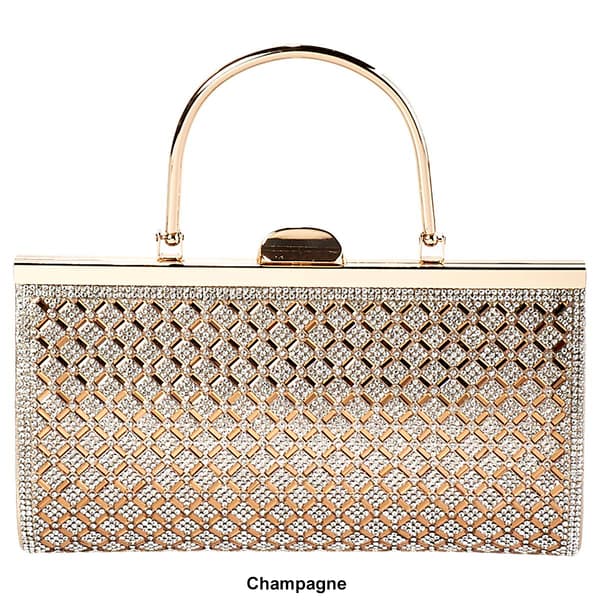 D’Margeaux Diamond Shape Stone Clutch Evening Bag with Top Handle ...