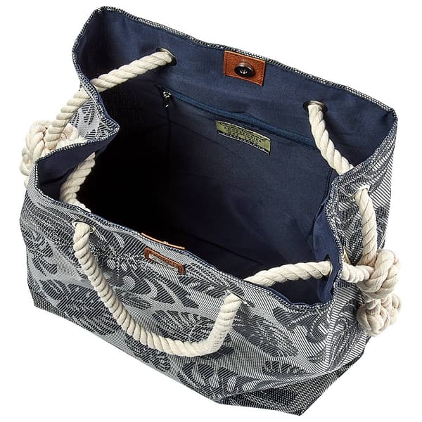 Caribbean Joe Navy Straw Gap Tote - Boscov's
