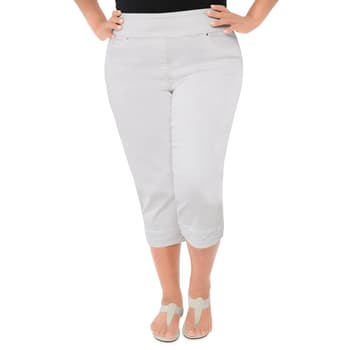 Plus Size Ruby Rd. Isla Verde Stretch Denim Capri Pants - Boscov's