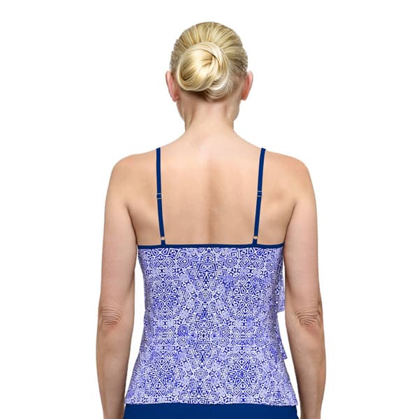 Womens American Beach Mini Twily Triple Tier Tankini Swim Top - Boscov's