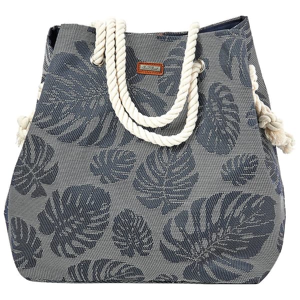 Caribbean Joe Navy Straw Gap Tote - Boscov's