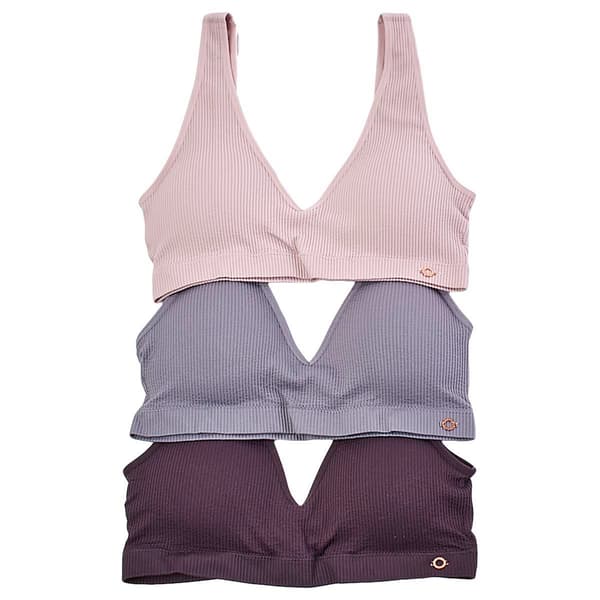 Womens Danskin 3pk. Seamless Deep V Bralettes DS8233-3PKAT - Boscov's