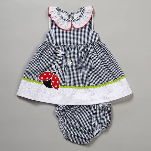 Baby Girl (12-24M) Rare Editions Ladybug Seersucker Dress Set - Boscov's