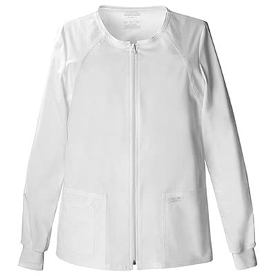 Womens Cherokee Core Stretch Zip Jacket - White - Boscov's