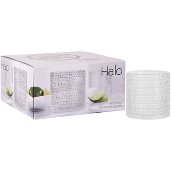 Home Essentials Halo 13oz. Clear Double Old Fashioned Glasses - Boscov's