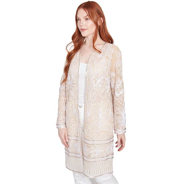 Plus Size Ruby Rd. Hello Spring Embroidered Mesh Cardigan - Boscov's