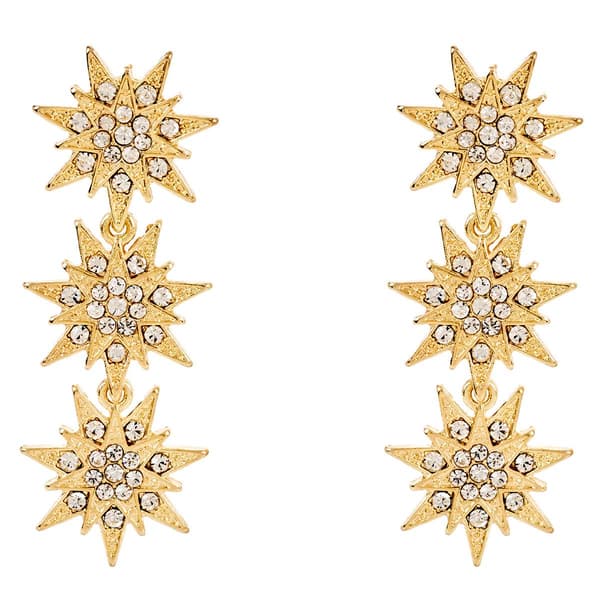 Triple Snowflake Drop Earrings - Boscov's