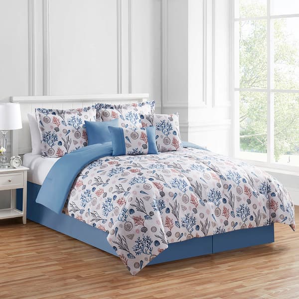 Ashley Cooper™ 7pc. Seashells Reversible Comforter Set - Boscov's