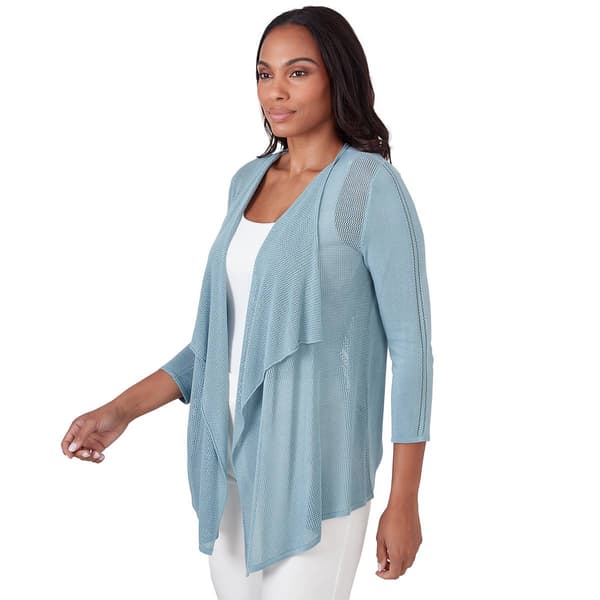 Womens Emaline Key Items Solid 3/4 Sleeve Drape Cozy Cardigan - Boscov's