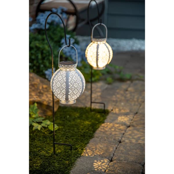 Evergreen Solar White Cut Out Lanterns - Set of 2 - Boscov's