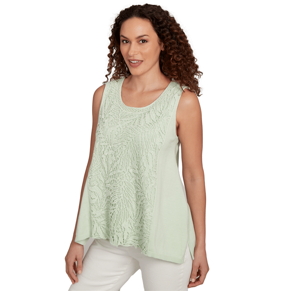 Womens Ruby Rd. Tropical Oasis Tropical Lace Tank Top - Boscov's