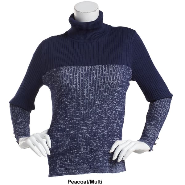 Womens Retrology 2 Tone Space Dye Color Block Sweater - Boscov's