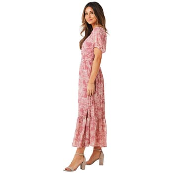 Womens Luxology Short Sleeve Sweetheart Neck Floral Maxi Dress - Boscov's