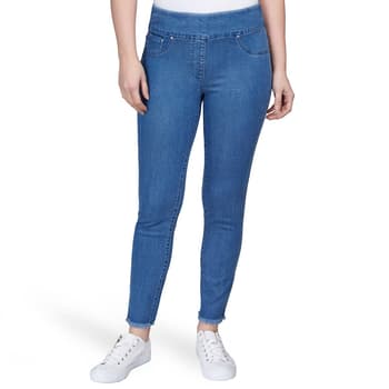 Petite Ruby Rd. Must Haves I Denim-Like Twill Ankle Jeans - Boscov's