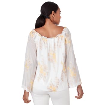 Petite Skye’s The Limit Feel the Sun Floral Embroidered Blouse - Boscov's