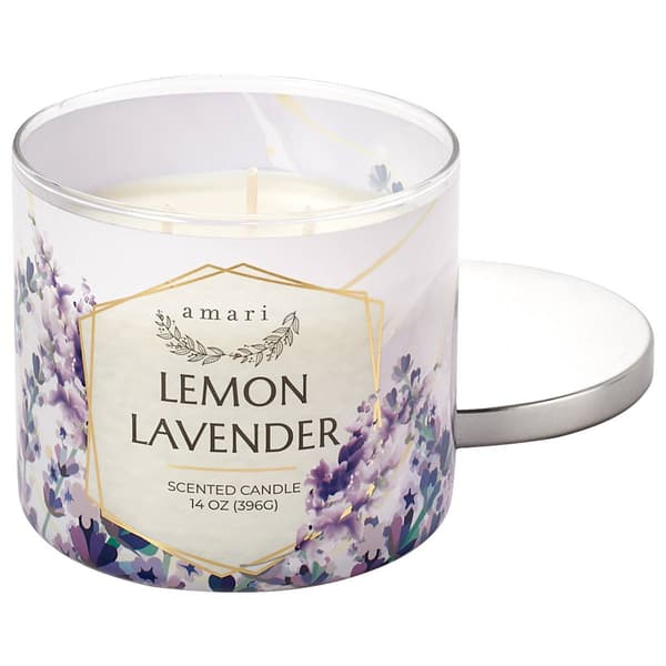 Amari Lemon Lavender 3 Wick Wrap Jar Candle - Boscov's