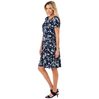 Womens Connected Apparel Short Sleeve Sheath Dress w/Pockets - Boscov's