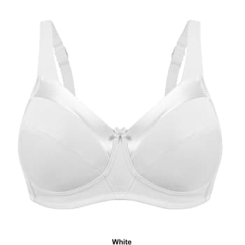 Womens Bestform Satin Trim Wire-Free Cotton Bra 5006715 - Boscov's
