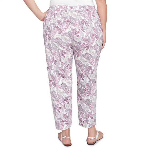 Plus Size Emaline Dallas Pull On Paisley Capri Pants - Boscov's
