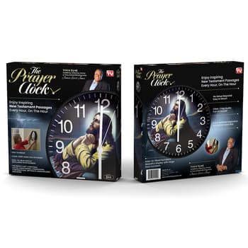 As Seen On TV 10in. Black Prayer Clock - Boscov's