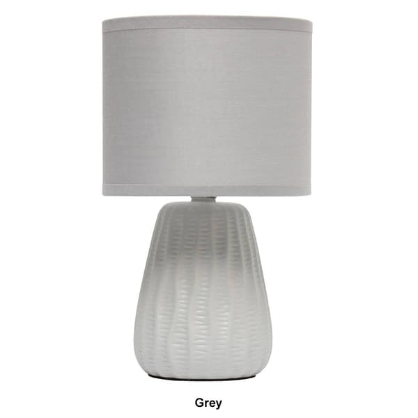 Simple Designs 11in. Modern Ceramic Texture Table Lamp - Boscov's