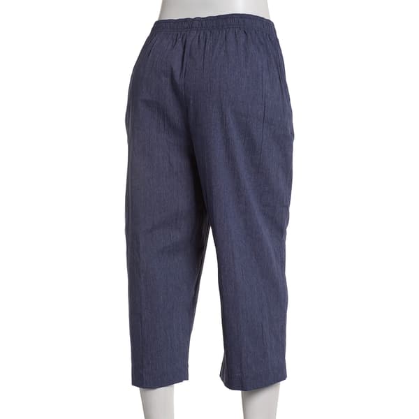 Petite Hasting & Smith Crinkle Tie Front Capri Denim Pants - Boscov's