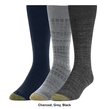 Mens Gold Toe® 3pk. Johnny Rib Crew Socks - Boscov's