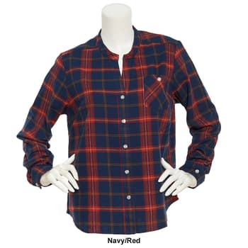 Petite Hasting & Smith Long Sleeve Flannel Plaid Shirt - Boscov's