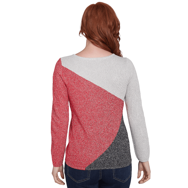 Plus Size Emaline Sweater Essentials Long Sleeve Blocked Sweater - Boscov's