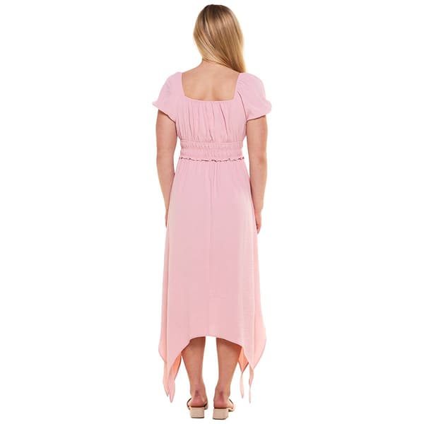 Juniors Derek Heart Short Sleeve Airflow Foam Hanky Maxi Dress - Boscov's