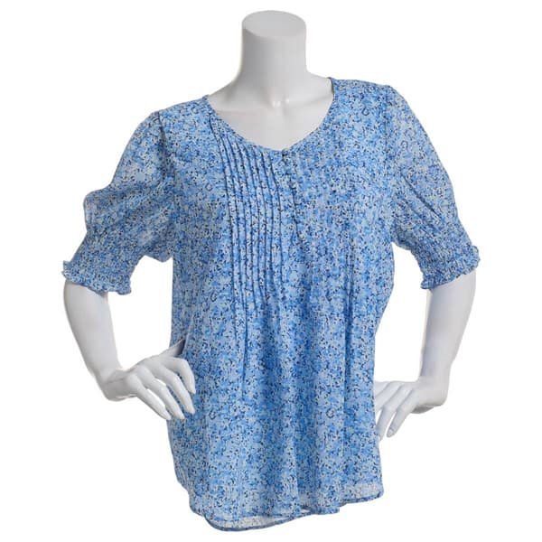Petite Preswick & Moore® Elbow Sleeve Floral Blouse - Boscov's