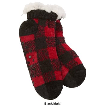 Womens Capelli New York 6in. Buffalo Checkered Slipper Socks - Boscov's