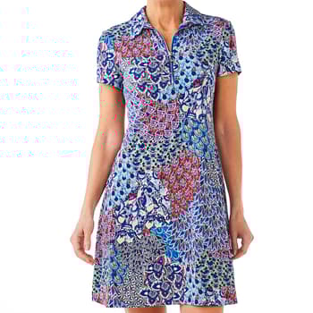 Womens MSK Short Sleeve Half Zip Dress - Boscov's