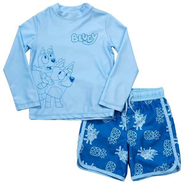 Toddler Boy 2pc. Bluey Rash Guard Swim Set - Boscov's