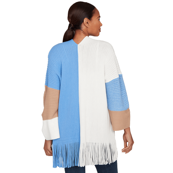 Womens Ruby Rd. Hello Holiday Color Block Rib Knit Cardigan - Boscov's