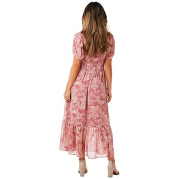 Womens Luxology Short Sleeve Sweetheart Neck Floral Maxi Dress - Boscov's
