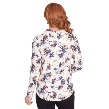 Plus Size Emaline Wellington Long Sleeve Floral Cowl Neck Sweater ...