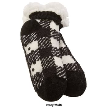 Womens Capelli New York 6in. Buffalo Checkered Slipper Socks - Boscov's