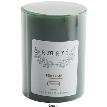 Amari 3x4 Wax Pillar Candle - Boscov's