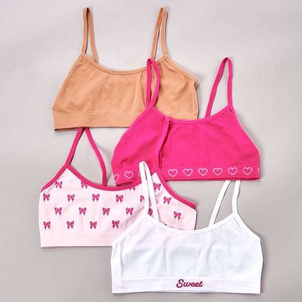 Girls Sweet Princess 4pk. Seamless Sweetheart Bralettes - Boscov's