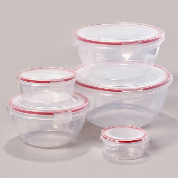 Farberware® 10pc. Round Food Storage Containers with Lids - Red - Boscov's