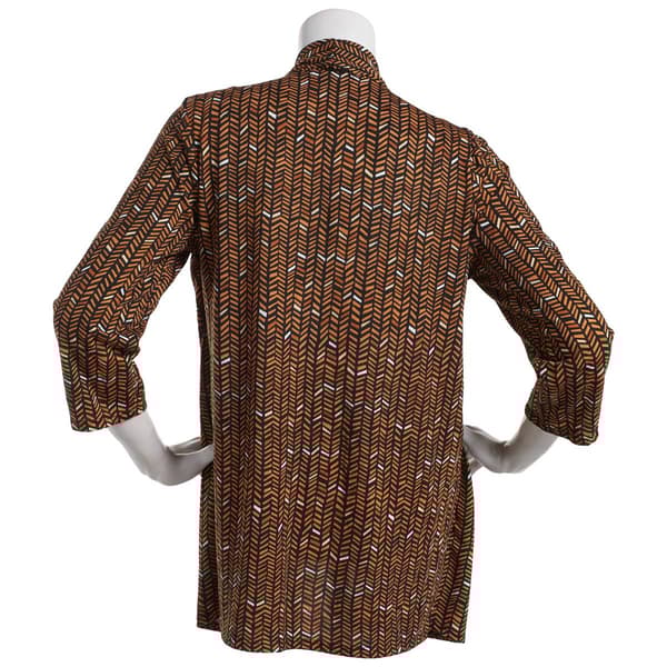 Petites Notations 3/4 Sleeve Chevron 2Fer Blouse - Boscov's