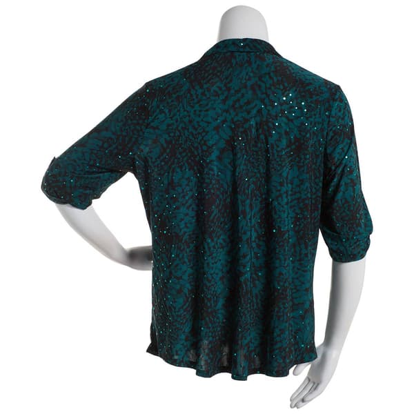 Plus Size Emily Daniels Disco Dot Abstract Casual Button Down - Boscov's