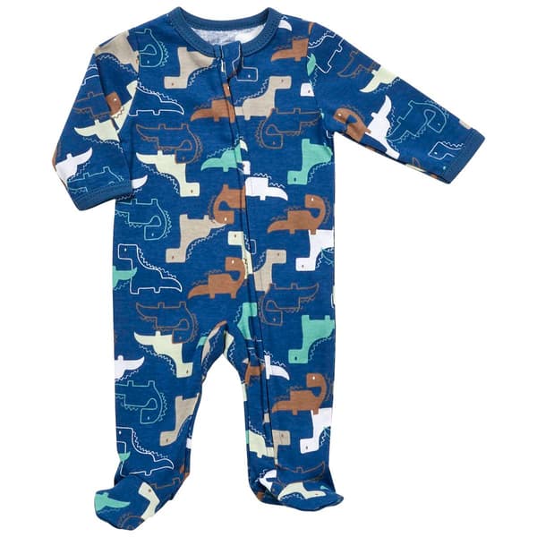 Baby Boy (NB-9M) Mini Hop Dino Zip Footie Pajamas - Boscov's