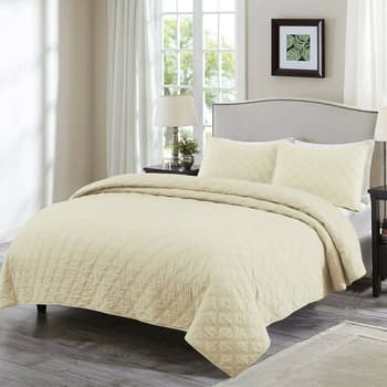 EnvioHome 100% Cotton Solid Quilt Twin Size Bedding Set - Boscov's