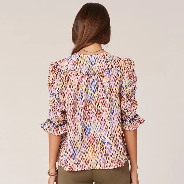 Womens Democracy Embroidered Sleeve Blouse Boscovs