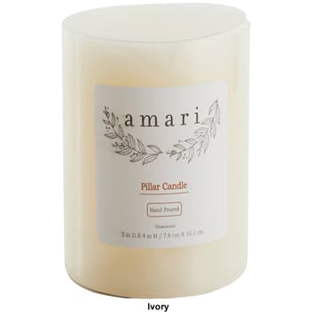 Amari 3x4 Wax Pillar Candle - Boscov's